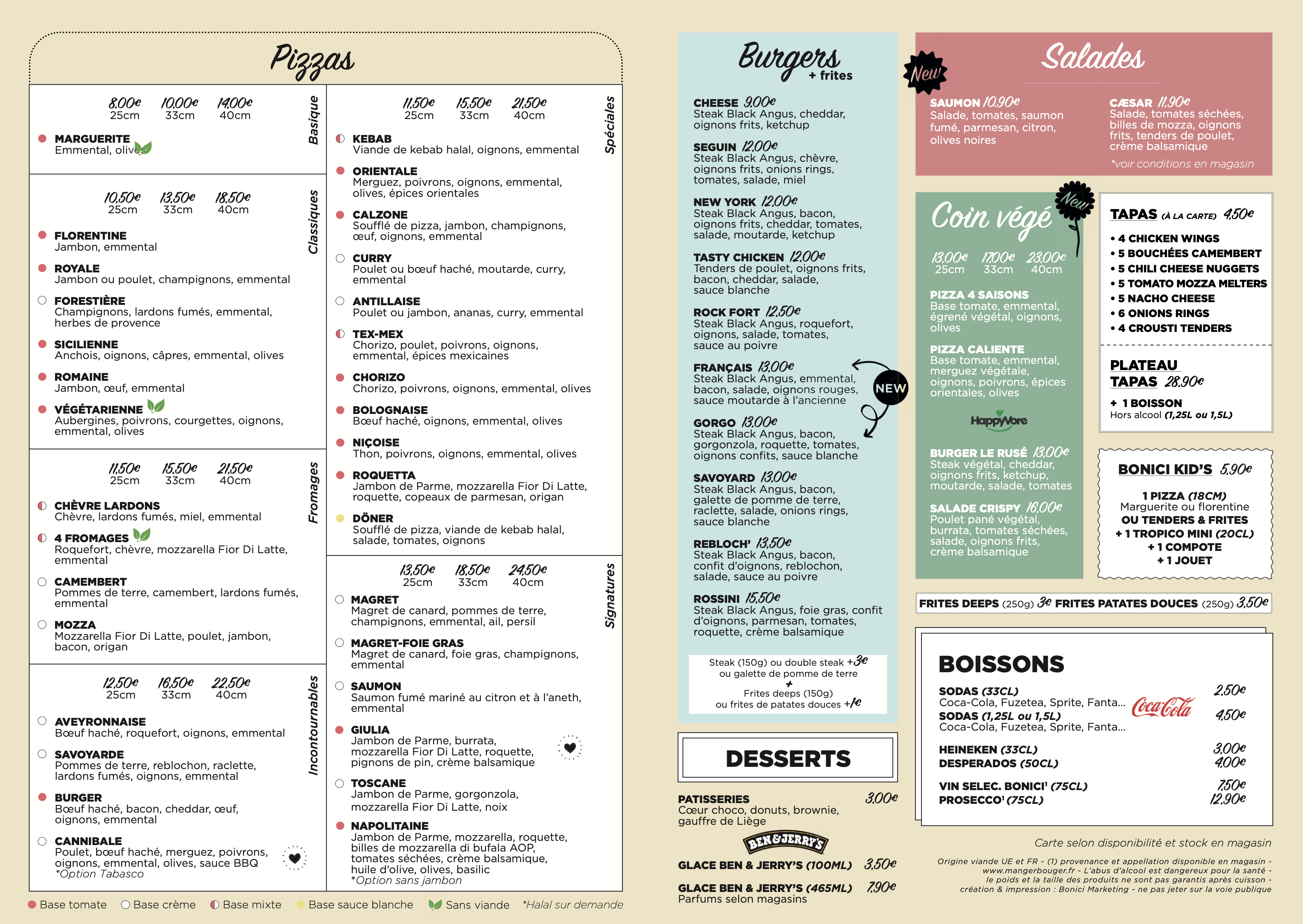 Livraison de pizzas et de burgers